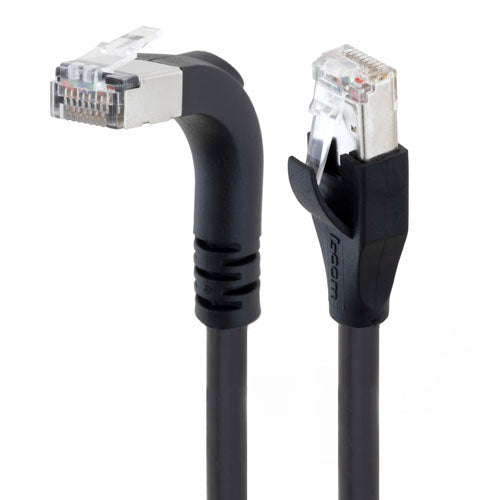 Braid Shielded Cat5e High Flex Right Angle Ethernet Cable, Straight/Ri ...