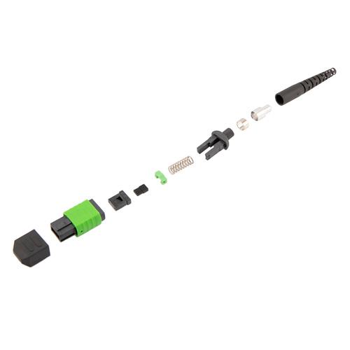 Fiber Connector, MPO Female, 12 Fiber, for 3.0mm SMF, Green — ITM ...