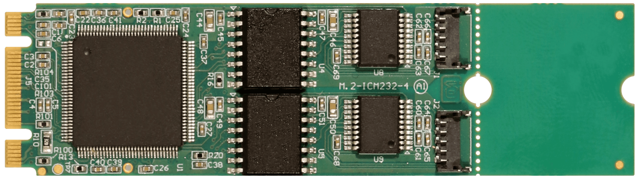 Four-port isolated RS232 M.2 Card — ITM Components