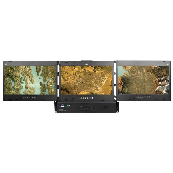 Cyberview 2U Multi-display Drawer, 3 x 17", HD 1920 x 1080 Res, VGA ...