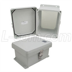 8x6x4 Inch UL Listed Weatherproof NEMA 4X Enclosure with Blank Non-Met ...