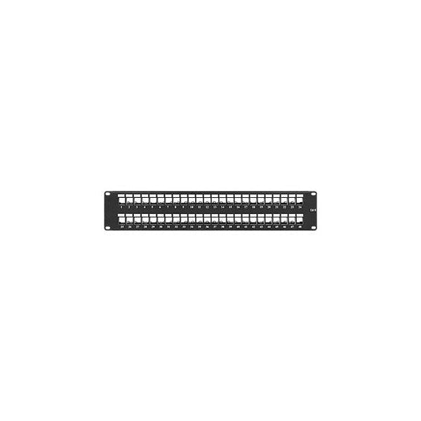 48-Port High Density Modular Insert Patch Panel, 2RU - ITM Components