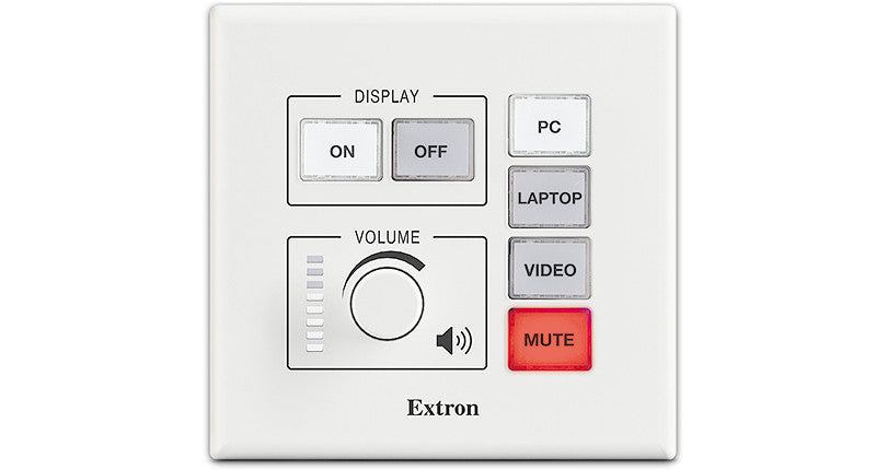 60-1388-01 | Extron EBP 100 - 2-Gang, Black and White, 6 Button | ITM ...