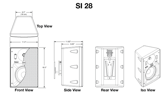 42-073-02 | Extron SI 28 - Two-Way Surface Mount Speakers | ITM - ITM ...