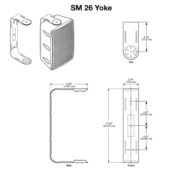 60-1308-13 | Extron Speaker SM 26T - SpeedMount | ITM Components
