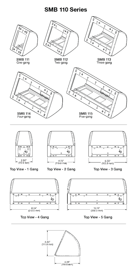 70-1097-03 | Extron SMB 113 - Three-gang, black | ITM Components