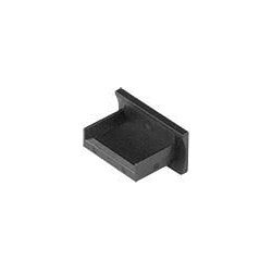 USB Type A Female Dust Cover, Flush Mount, Black, 100-Pack — ITM Components