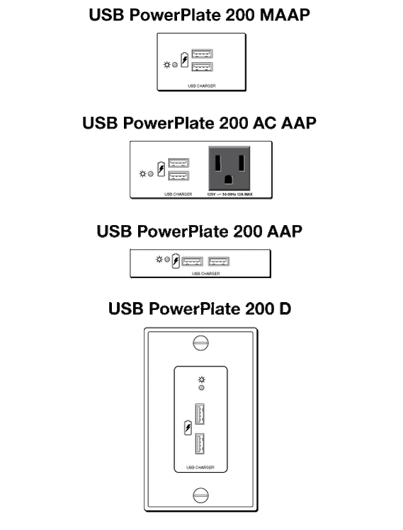 60-1346-02 | Extron Wall Plate USB PowerPlate 200 AAP | ITM Components