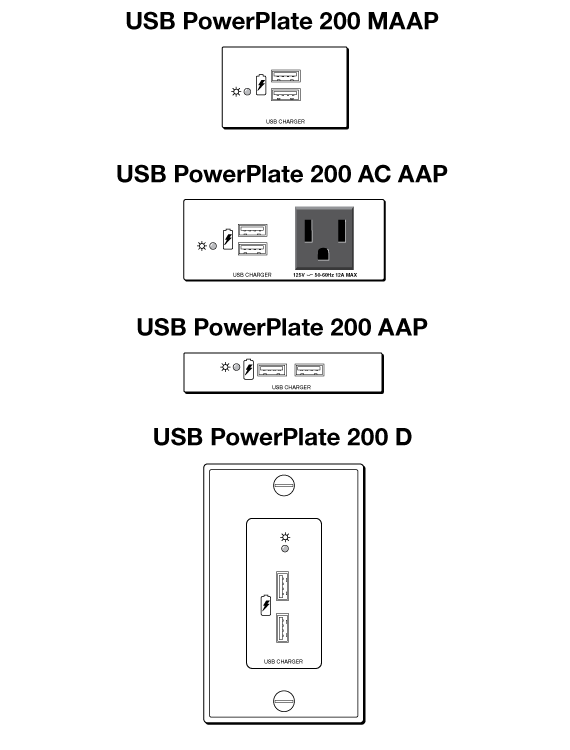 60-1346-02 | Extron Wall Plate USB PowerPlate 200 AAP | ITM Components